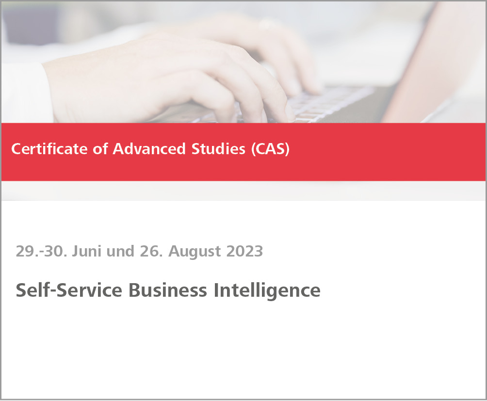 HdM Weiterbildungszentrum - CAS Self-Service Business Intelligence HdM Weiterbildungszentrum - CAS Self-Service Business Intelligence